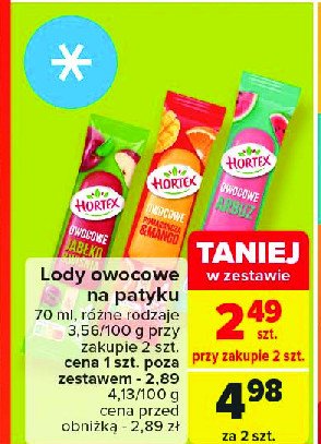 Lody pomarańcza-mango Hortex - cena - promocje - opinie - sklep | Blix.pl