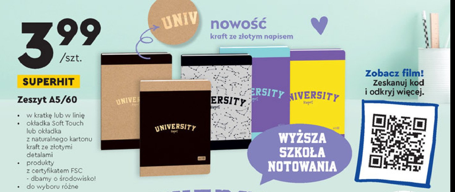 Zeszyt a5/60 linia Kayet university - cena - promocje - opinie - sklep ...