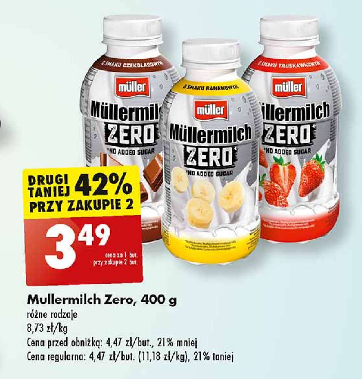 Napój mleczny czekoladowy MULLERMILCH ZERO - cena - promocje - opinie ...