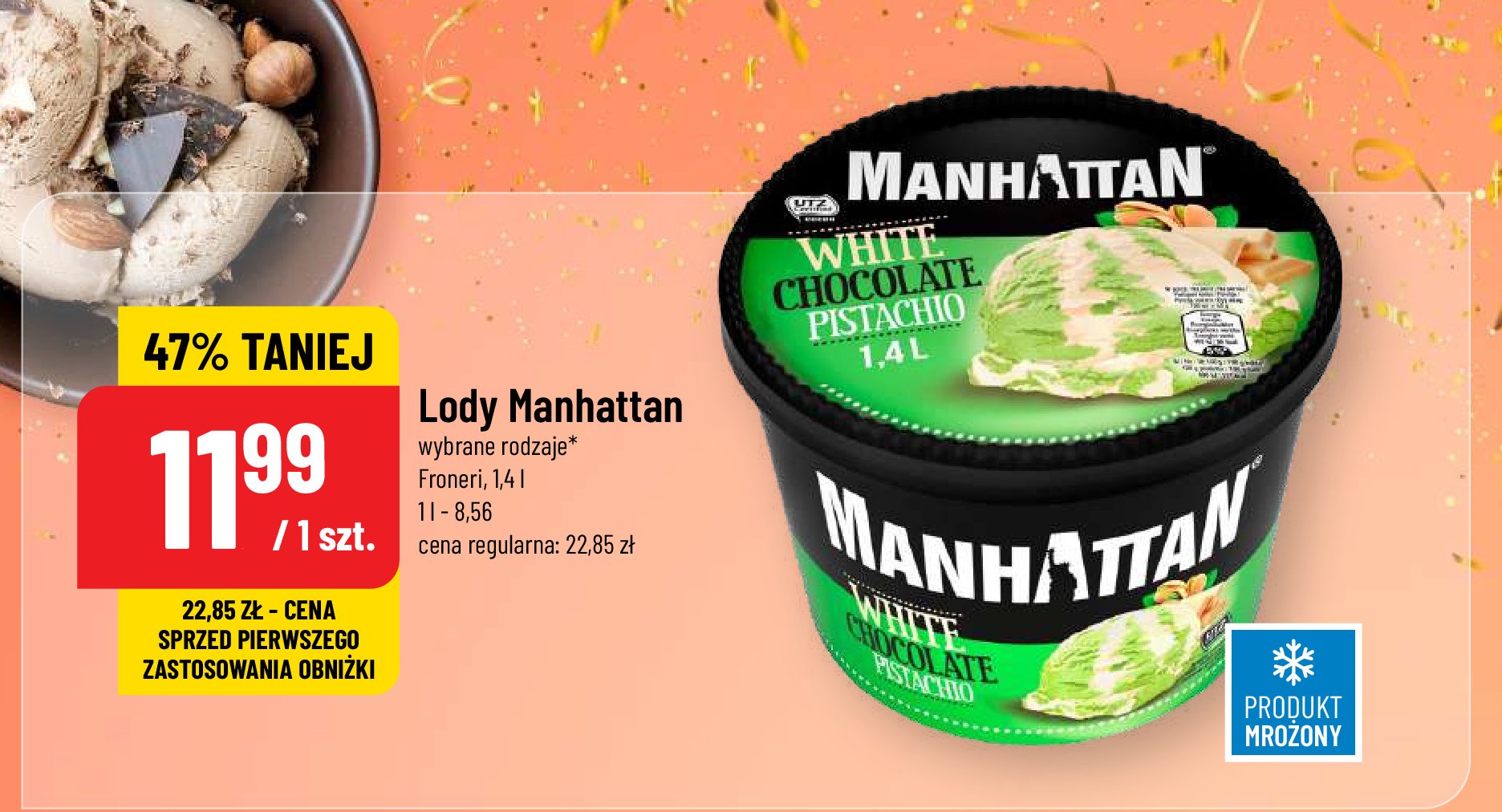 Lody biała czekolada z pistacjami Nestle manhattan Manhattan (nestle ...