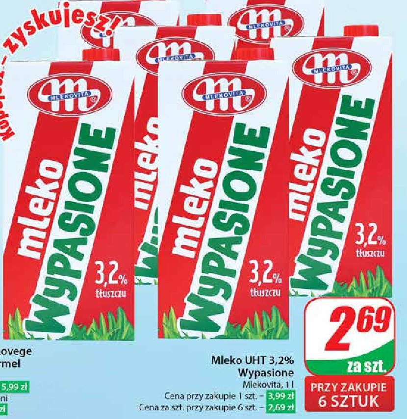 Mleko 3.2% Mlekovita wypasione - cena - promocje - opinie - sklep | Blix.pl