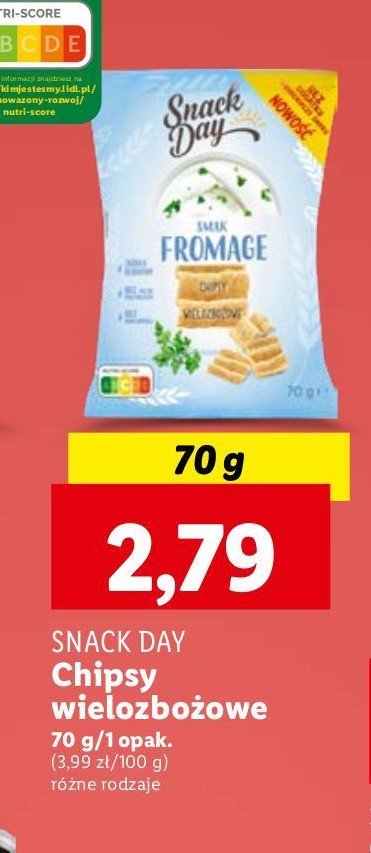 Chipsy wielozbożowe fromage Snack day - cena - promocje - opinie ...