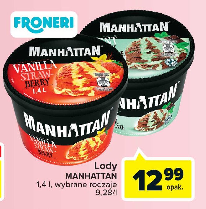 Lody mint & dark chocolate Nestle manhattan Manhattan (nestle) - cena ...
