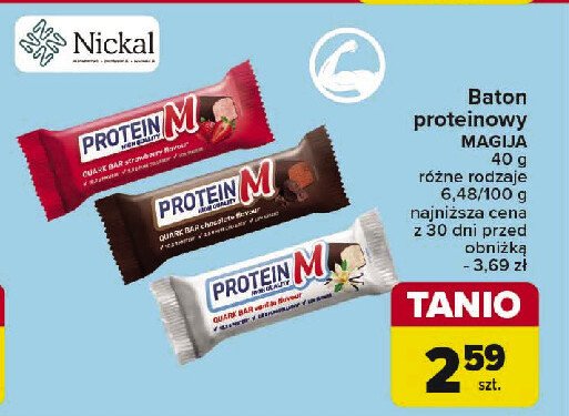 Batonik z masy twarogowej proteinowy truskawkowy Magija - cena ...