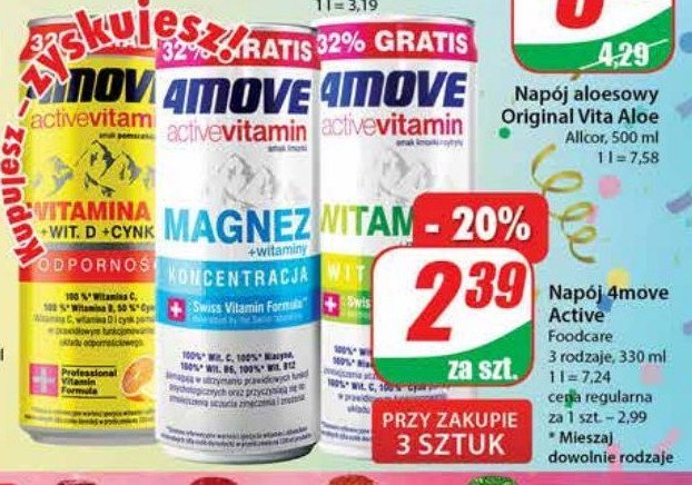 Napój magnez + witaminy 4move active vitamin - cena - promocje - opinie ...