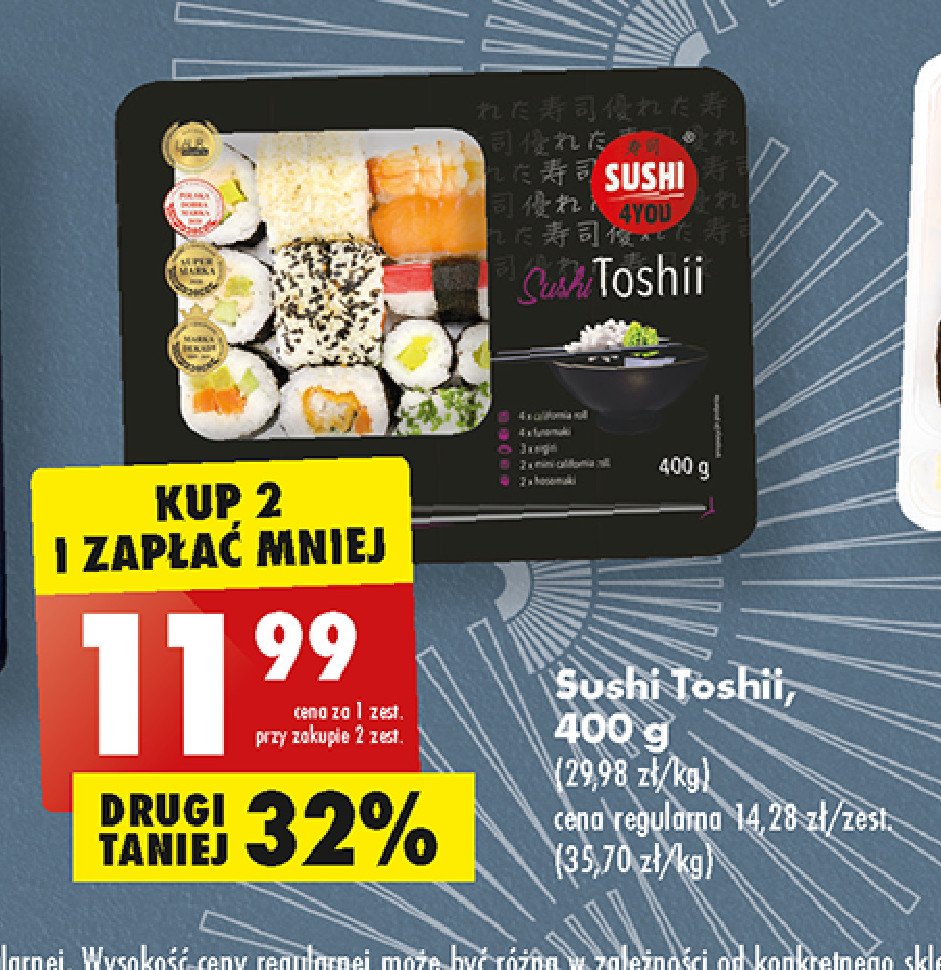 Sushi toshii Sushi 4you - cena - promocja Biedronka - opinie | Blix.pl