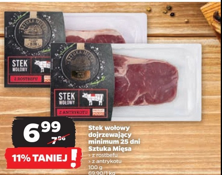 Stek wołowy z rostbefu SZTUKA MIĘSA NETTO - cena - promocje - opinie ...