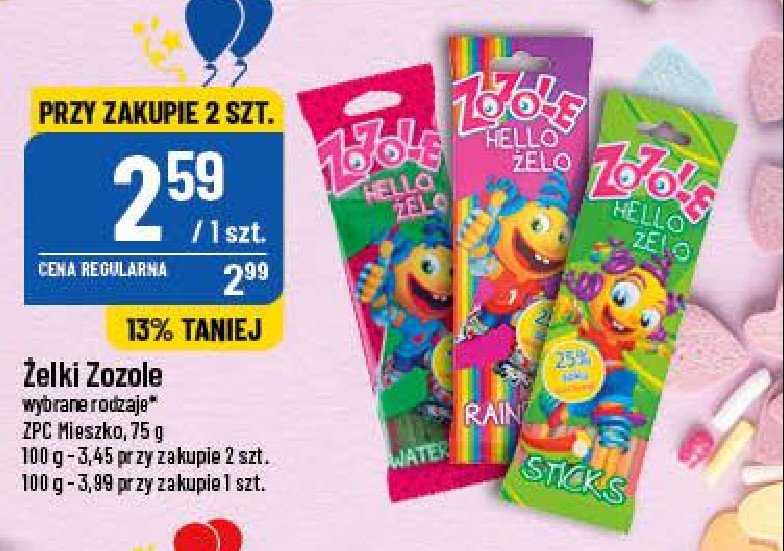 Żelki sticks Zozole - cena - promocje - opinie - sklep | Blix.pl - Brak ...