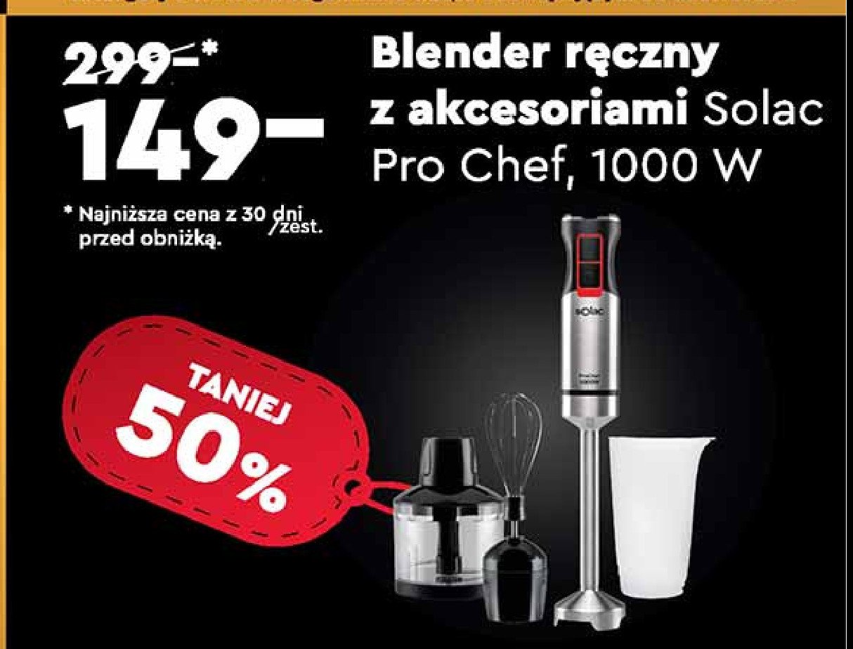 Blender pro chef 1000 w z akcesoriami SOLAC - cena - promocje - opinie ...