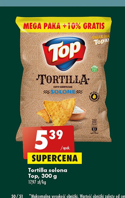 Chipsy tortilla solone Top chips Top (biedronka) - cena - promocje ...