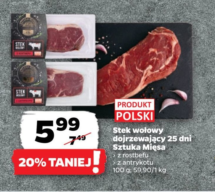 Stek wołowy z rostbefu SZTUKA MIĘSA NETTO - cena - promocje - opinie ...