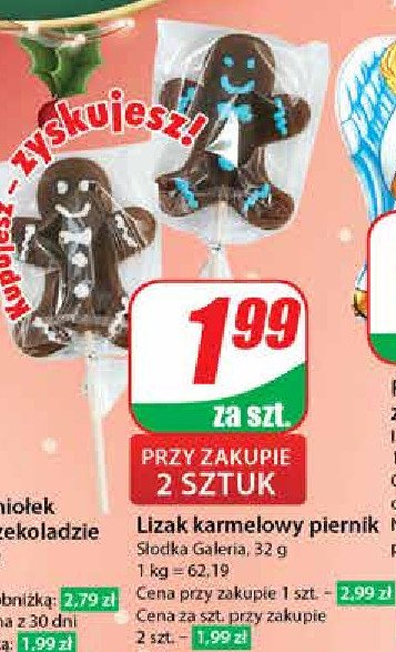 Lizak karmelowy piernik ludzik Słodka galeria - cena - promocje ...