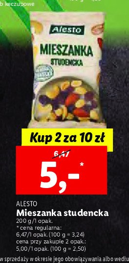 Mieszanka studencka Alesto - cena - promocje - opinie - sklep | Blix.pl