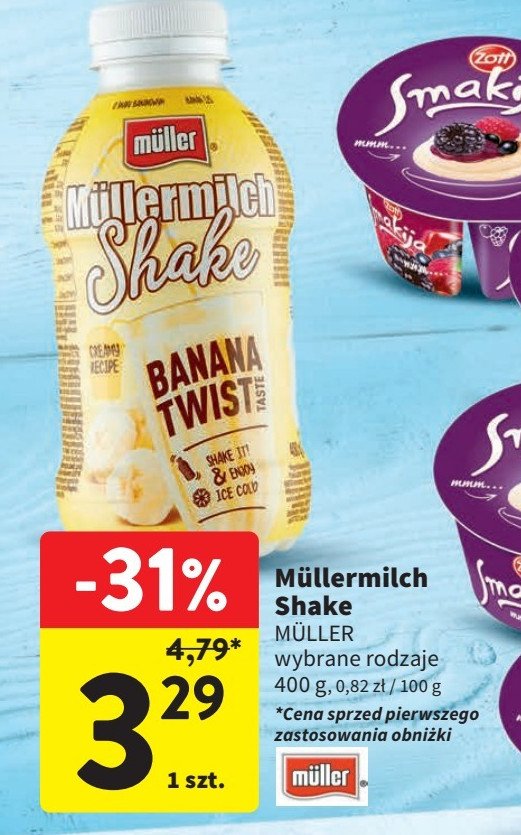 Napój mleczny banana twist Mullermilch shake - cena - promocje - opinie ...