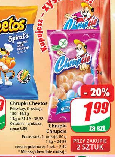 Chrupki kukurydziane o smaku gumy balonowej Chrupcie - cena - promocje ...