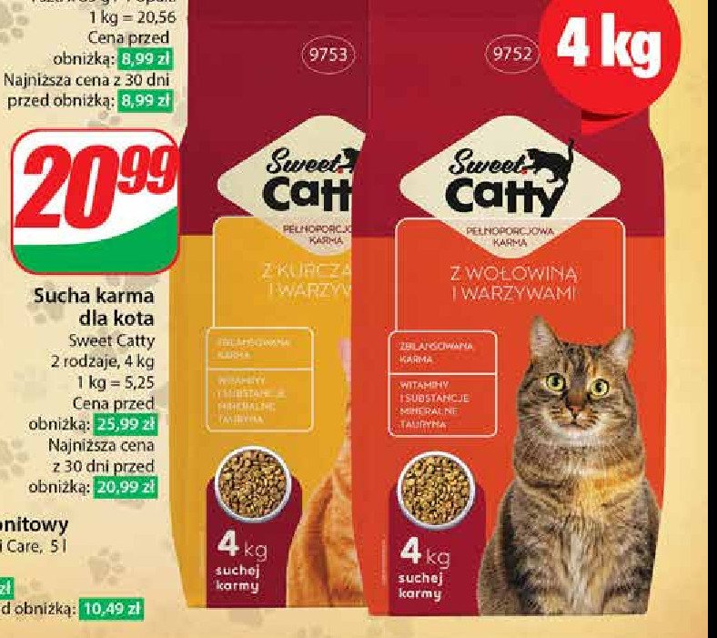 Karma dla kota z wołowiną i warzywami Sweet catty - cena - promocje - opinie - sklep | Blix.pl ...