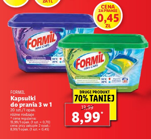 Tabletki do prania kolor Formil 3in1 caps - cena - promocje - opinie ...