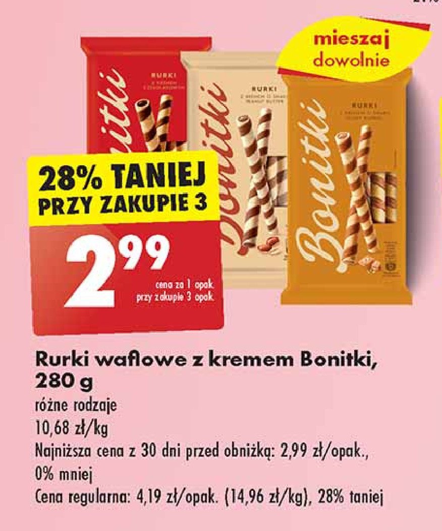 Rurki z kremem peanut butter Bonitki - cena - promocje - opinie - sklep ...