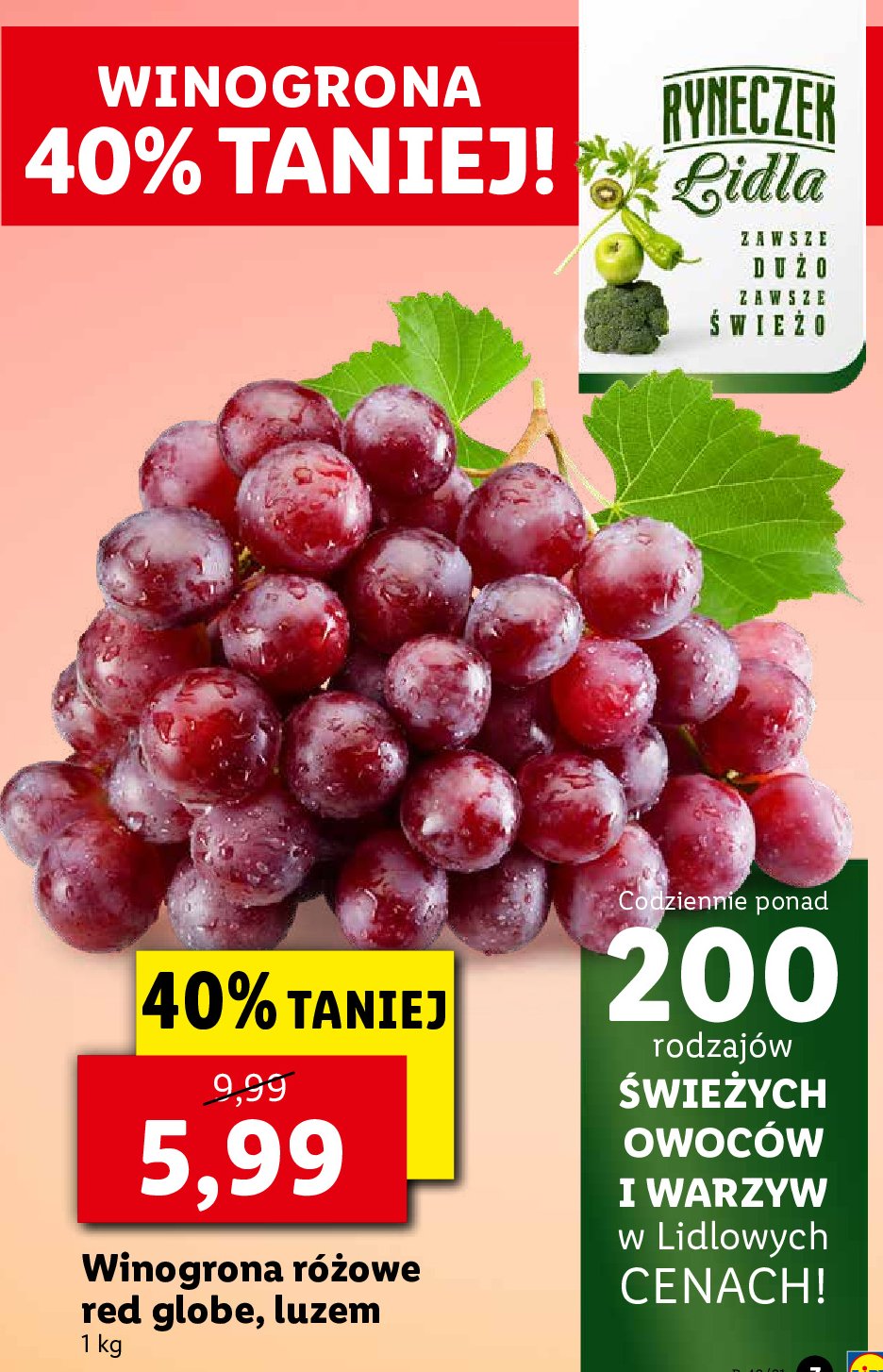 Winogrona różowe red globe Ryneczek lidla - cena - promocje - opinie ...