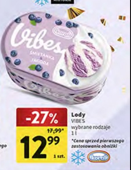 Lody śmietankowo-jagodowe Koral vibes - cena - promocje - opinie ...