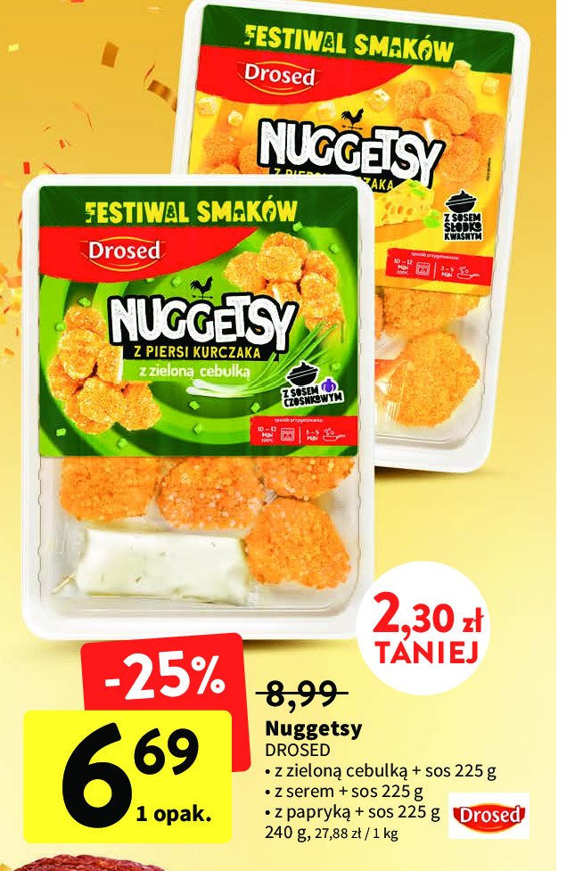 Nuggetsy z piersi kurczaka z serem Drosed - cena - promocje - opinie ...