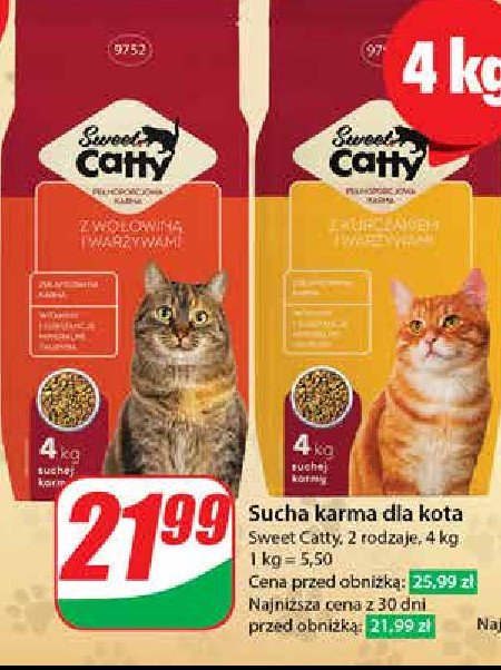Karma dla kota z wołowiną i warzywami Sweet catty - cena - promocje - opinie - sklep | Blix.pl ...