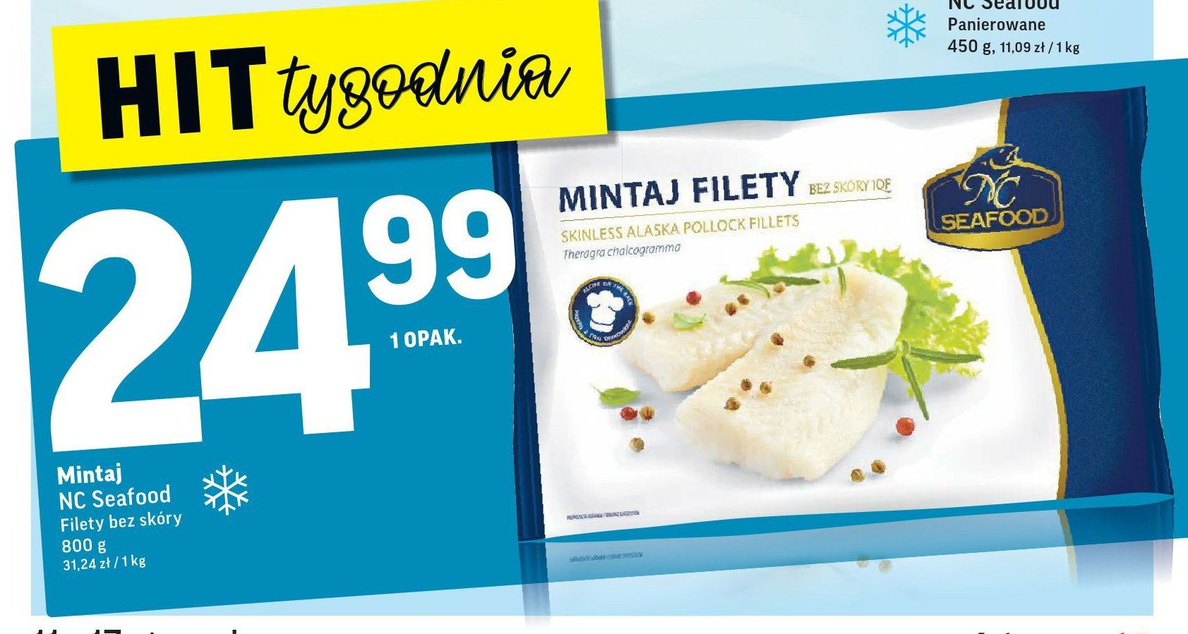 Mintaj filet bez skóry Seafood - cena - promocje - opinie - sklep | Blix.pl