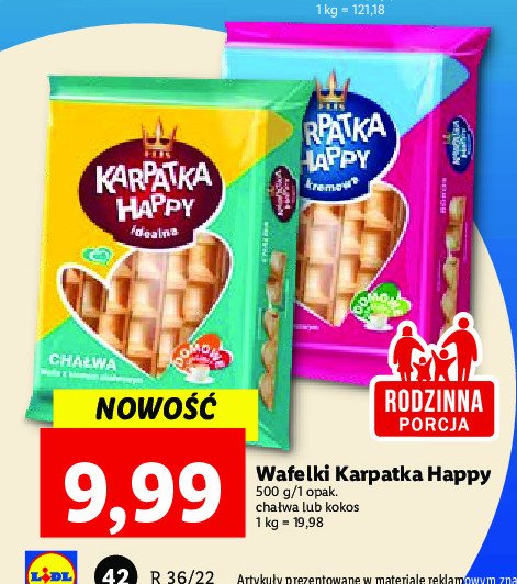 Wafelki kokosowe Karpatka happy - cena - promocje - opinie - sklep ...