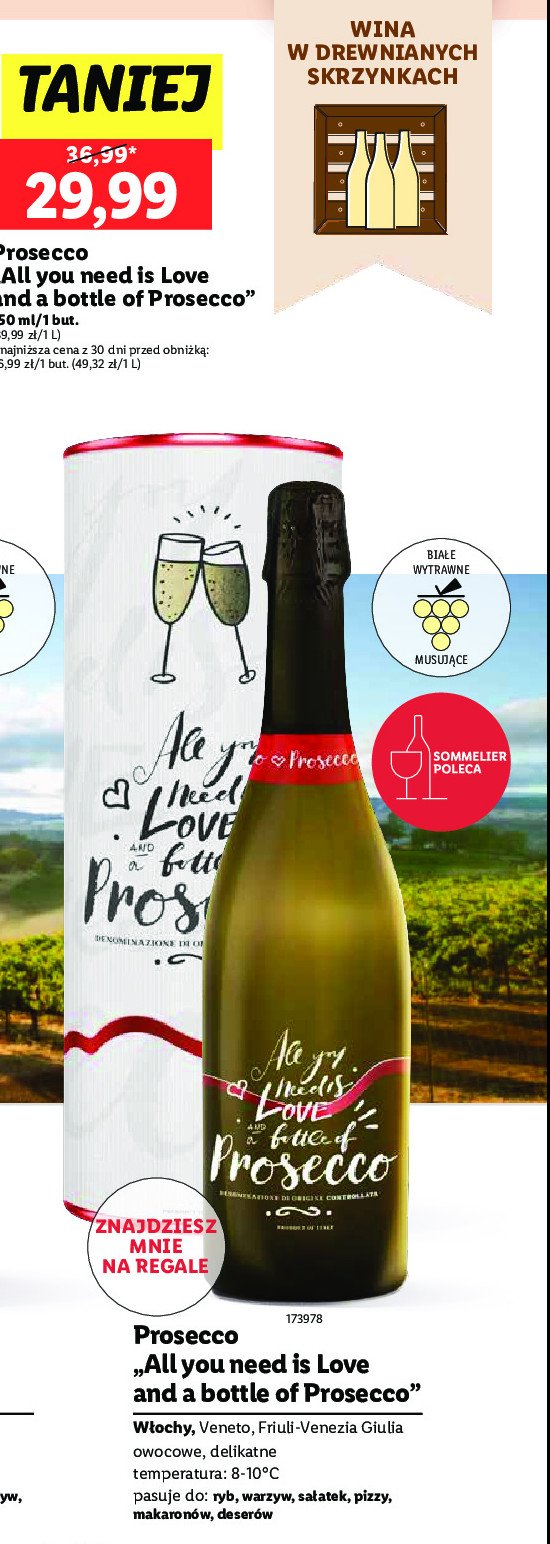 Wino Prosecco all you need is love - cena - promocje - opinie - sklep | Blix.pl - Brak ofert