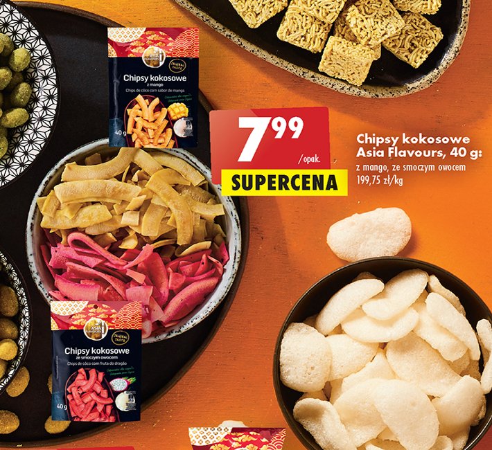 Chipsy kokosowe ze smoczym owocem Asia flavours - cena - promocje ...