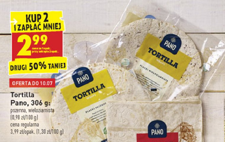 Tortilla wieloziarnista wraps Pano - cena - promocje - opinie - sklep ...
