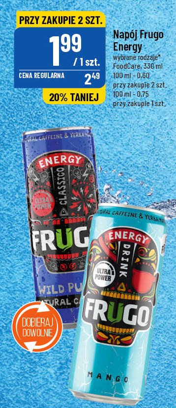 Napój energetyczny navy blue Frugo wild punch - cena - promocje ...