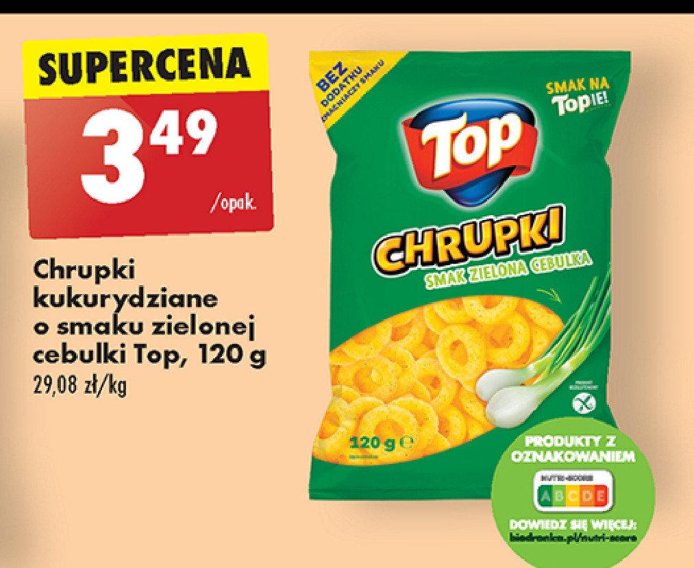 Chrupki o smaku zielonej cebulki Top - cena - promocje - opinie - sklep ...
