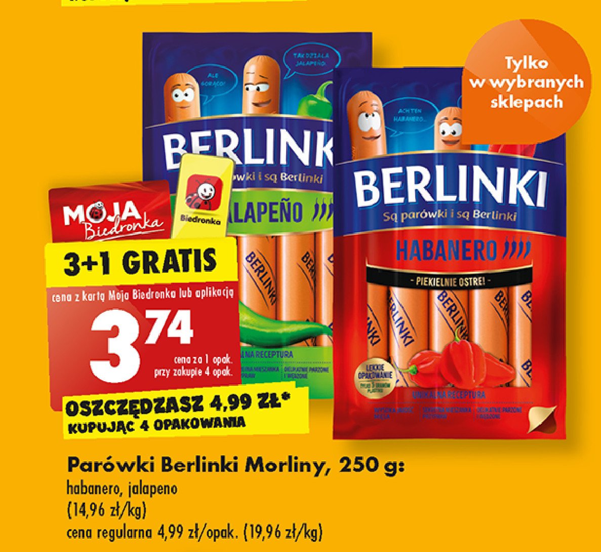 Parówki habanero Morliny berlinki - cena - promocje - opinie - sklep ...