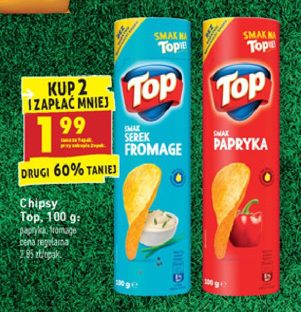 Chipsy Biedronka Top Chips o smaku serka fromage - cena - promocje - sklepy - opinie | Blix.pl