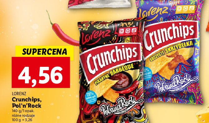 Chipsy pikantne barbeque Crunchips Crunchips lorenz - cena - promocje ...