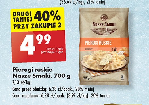 Pierogi ruskie Nasze smaki (Biedronka)- cena - promocje - opinie | Blix.pl - Brak ofert