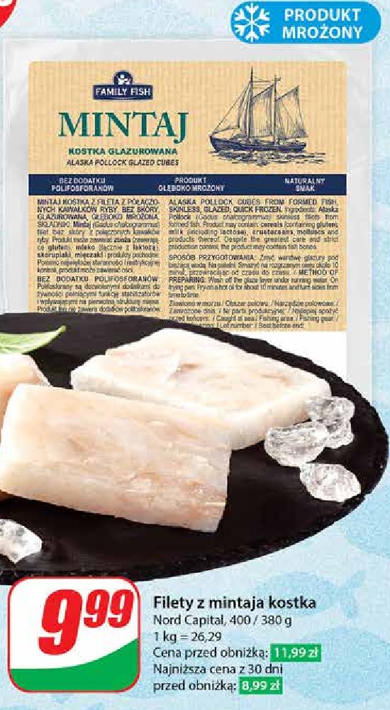 Mintaj filet kostka Family fish - cena - promocje - opinie - sklep ...