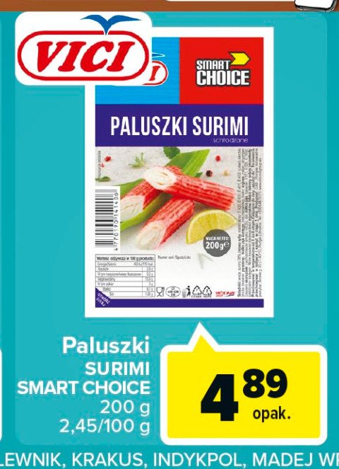 Paluszki surimi snow crab Vici - cena - promocje - opinie - sklep | Blix.pl
