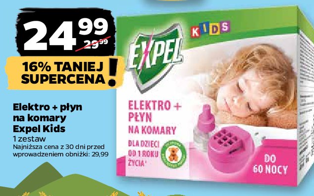 Elektrofemigator z płynem na 60 nocy Expel kids - cena - promocje ...
