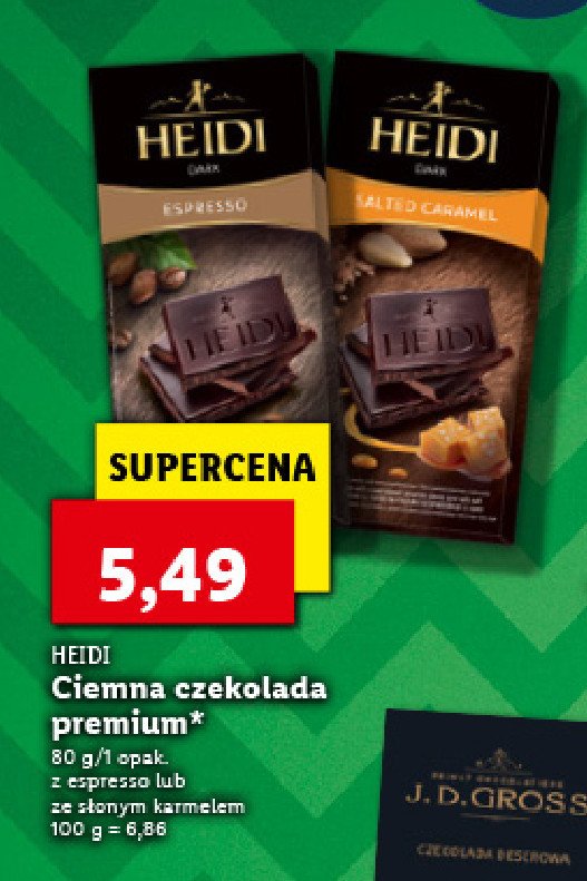 Czekolada gorzka espresso Heidi - cena - promocje - opinie - sklep ...