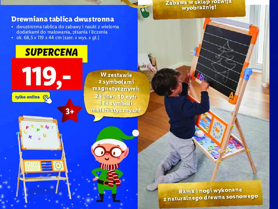 Tablica drewniana dwustronna Playtive - cena - promocje - opinie - sklep | Blix.pl - Brak ofert