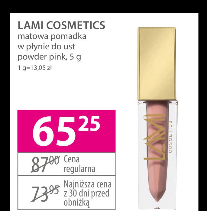 Pomadka matowa do ust pink Lami - cena - promocje - opinie - sklep ...