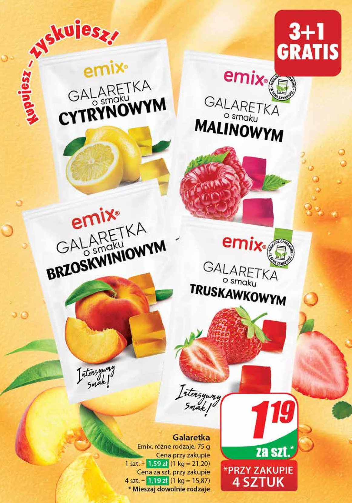 Galaretka cytrynowa Emix - cena - promocje - opinie - sklep | Blix.pl - Brak ofert