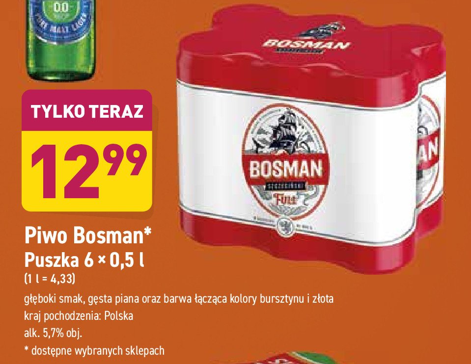 Piwo Bosman full - cena - promocje - opinie - sklep | Blix.pl - Brak ofert