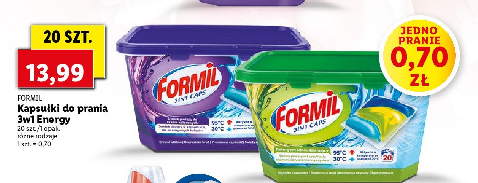 Tabletki do prania kolor Formil 3in1 caps - cena - promocje - opinie ...