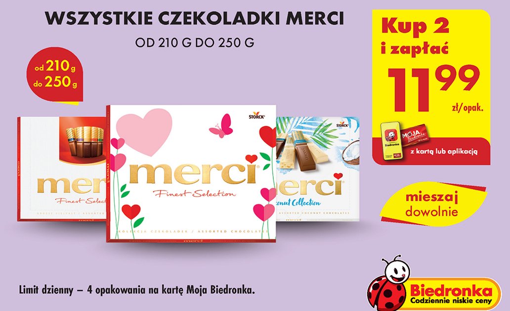 Merci - bombonierka czerwona - cena - opinie - promocja | Blix.pl