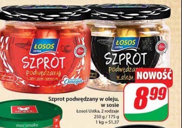Szproty podwędzane w oleju Łosoś ustka - cena - promocje - opinie - sklep | Blix.pl - Brak ofert