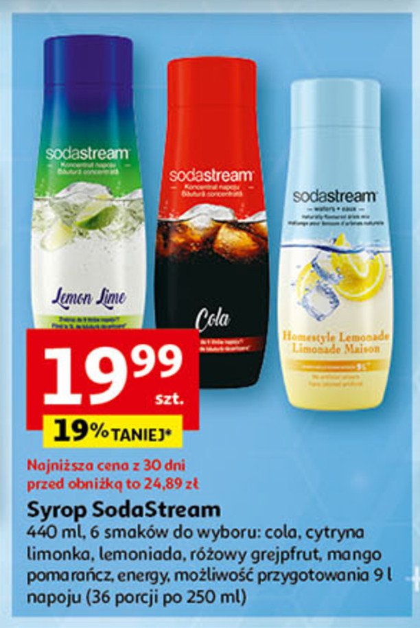 Sok do przygotowania napojów gazowanych lemoniada Sodastream - cena ...
