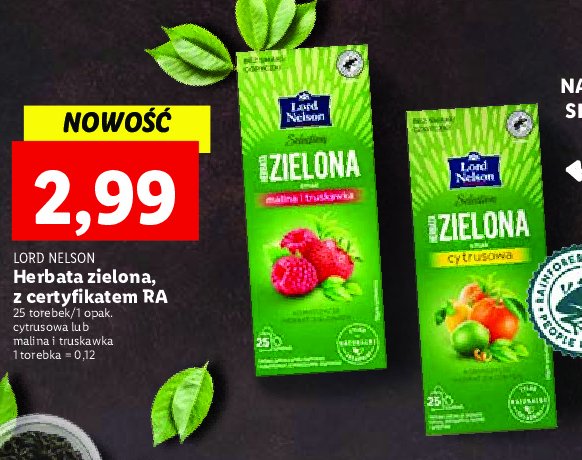 Herbata malina i truskawka Lord nelson - cena - promocje - opinie - sklep | Blix.pl